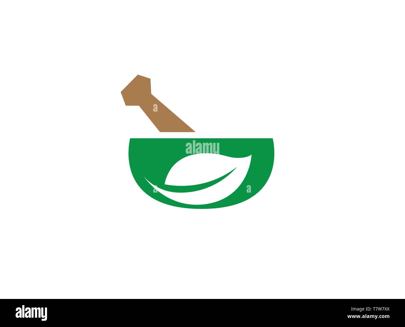 Pharmacy bio and a natural recipe for logo design illustration Stock ...