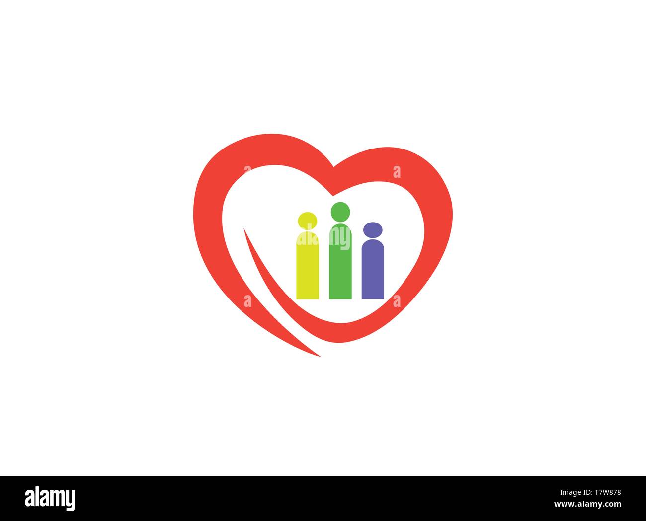 heart family caring Familie logo Stock Vector Image & Art - Alamy