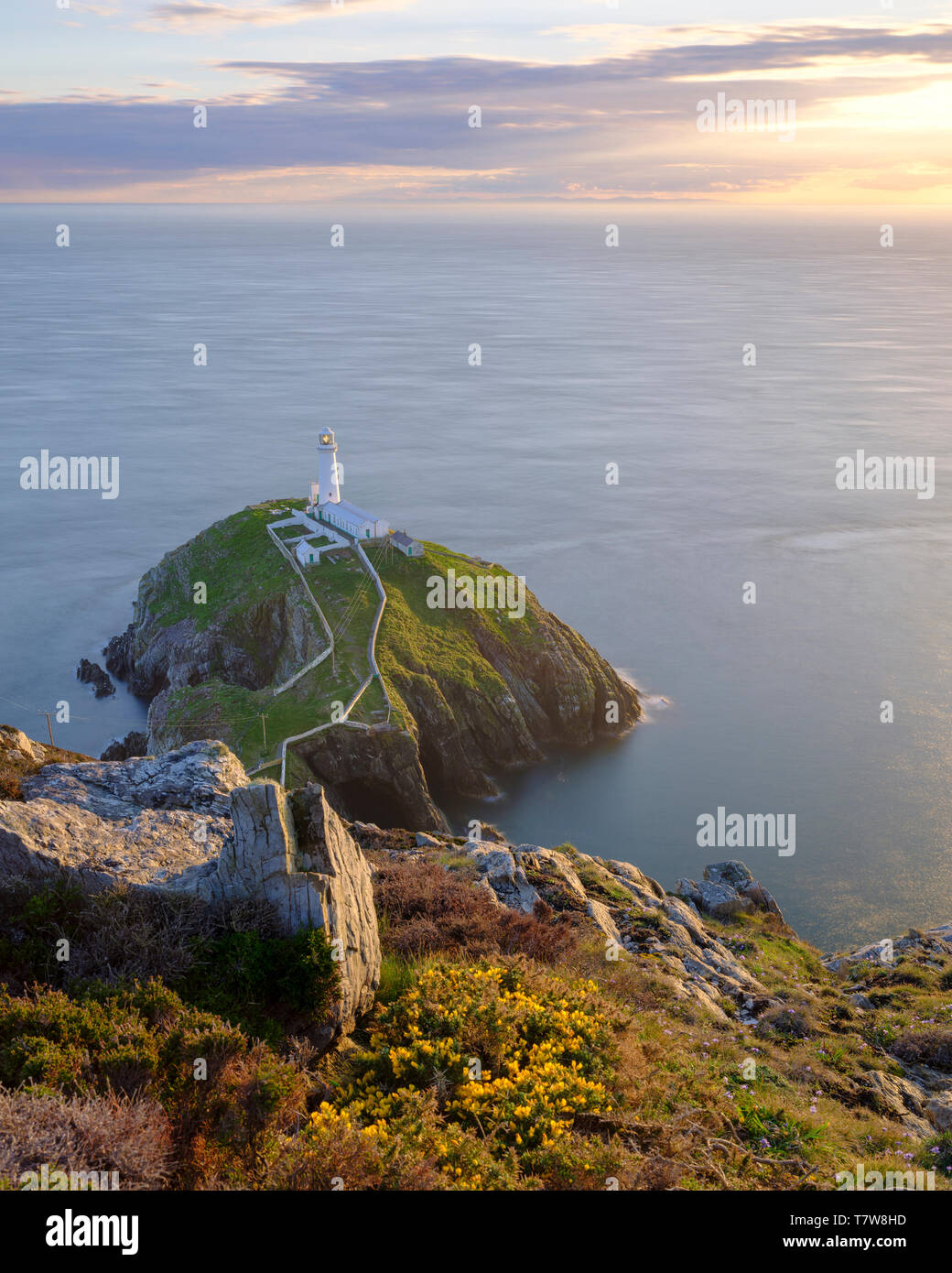 Holyhead, UK - May 2, 2019: South Stack Lighthouse on the western most ...