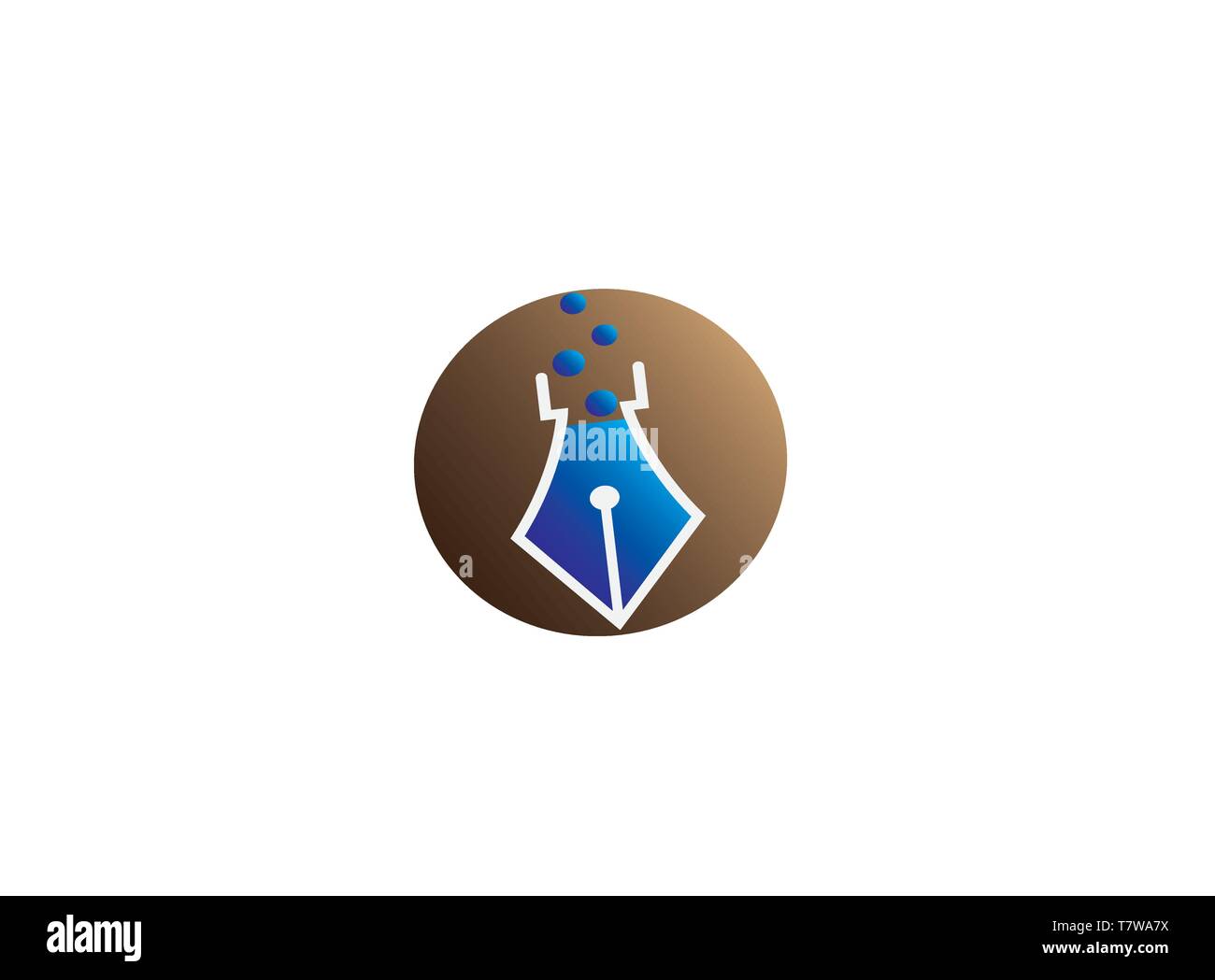 Pen head with ink bubbles inside it for logo design Stock Vector Image ...