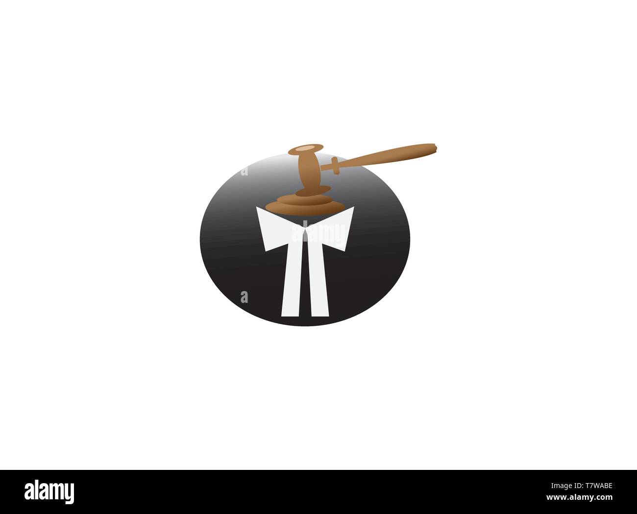 Attorney clothes and lawyer hammer for logo design Stock Vector Image ...