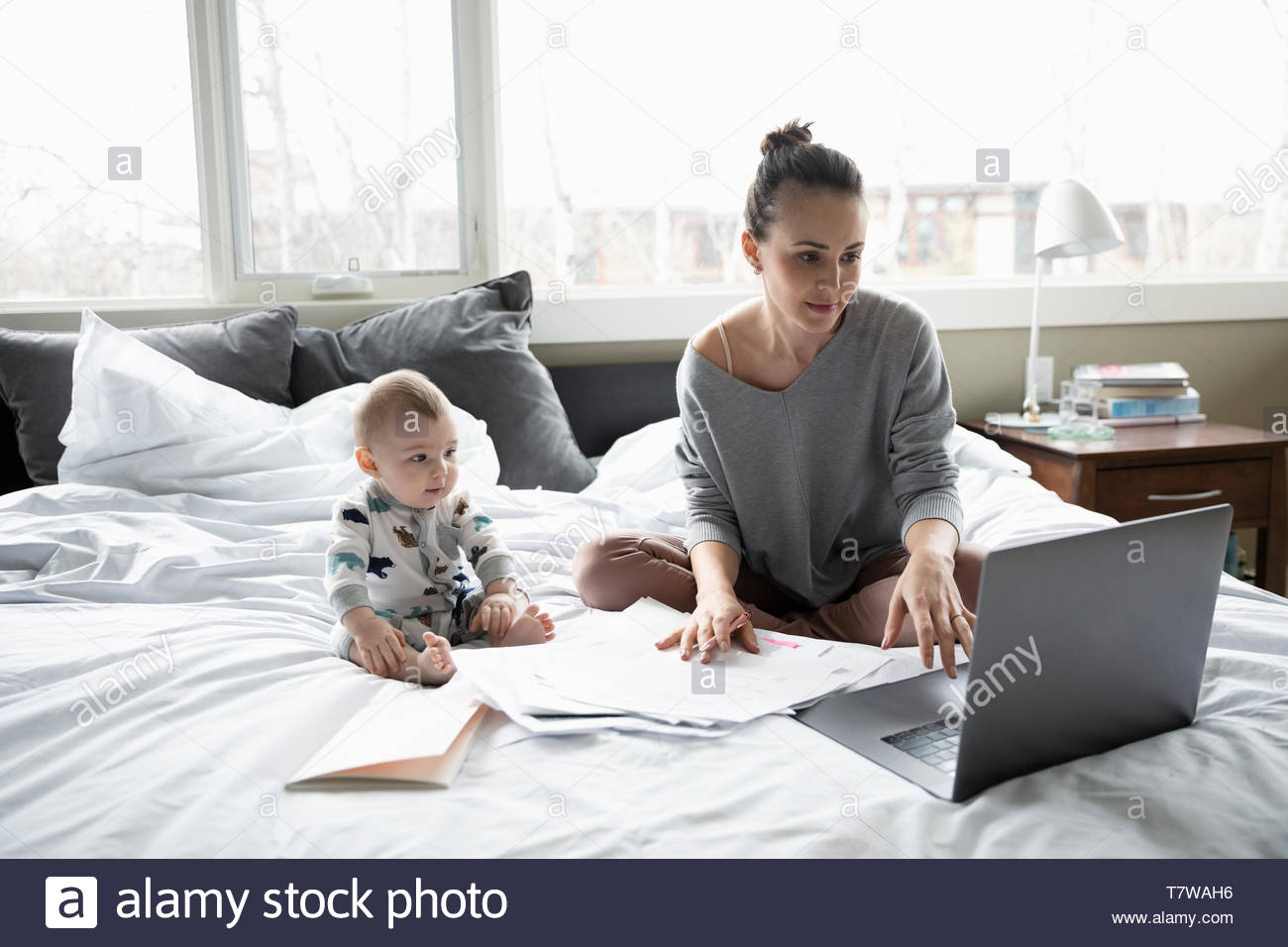 Baby working on laptop hi-res stock photography and images - Alamy
