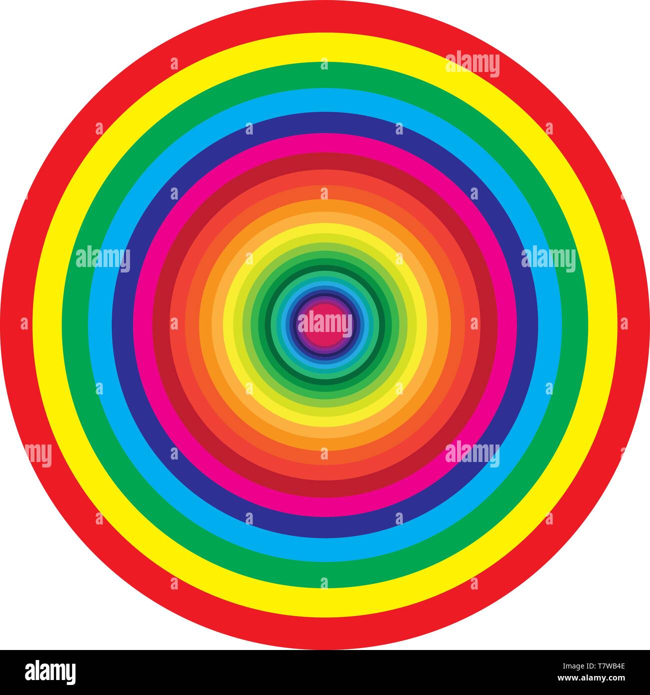 color swatches target concentrical circles from red to dark purple ...
