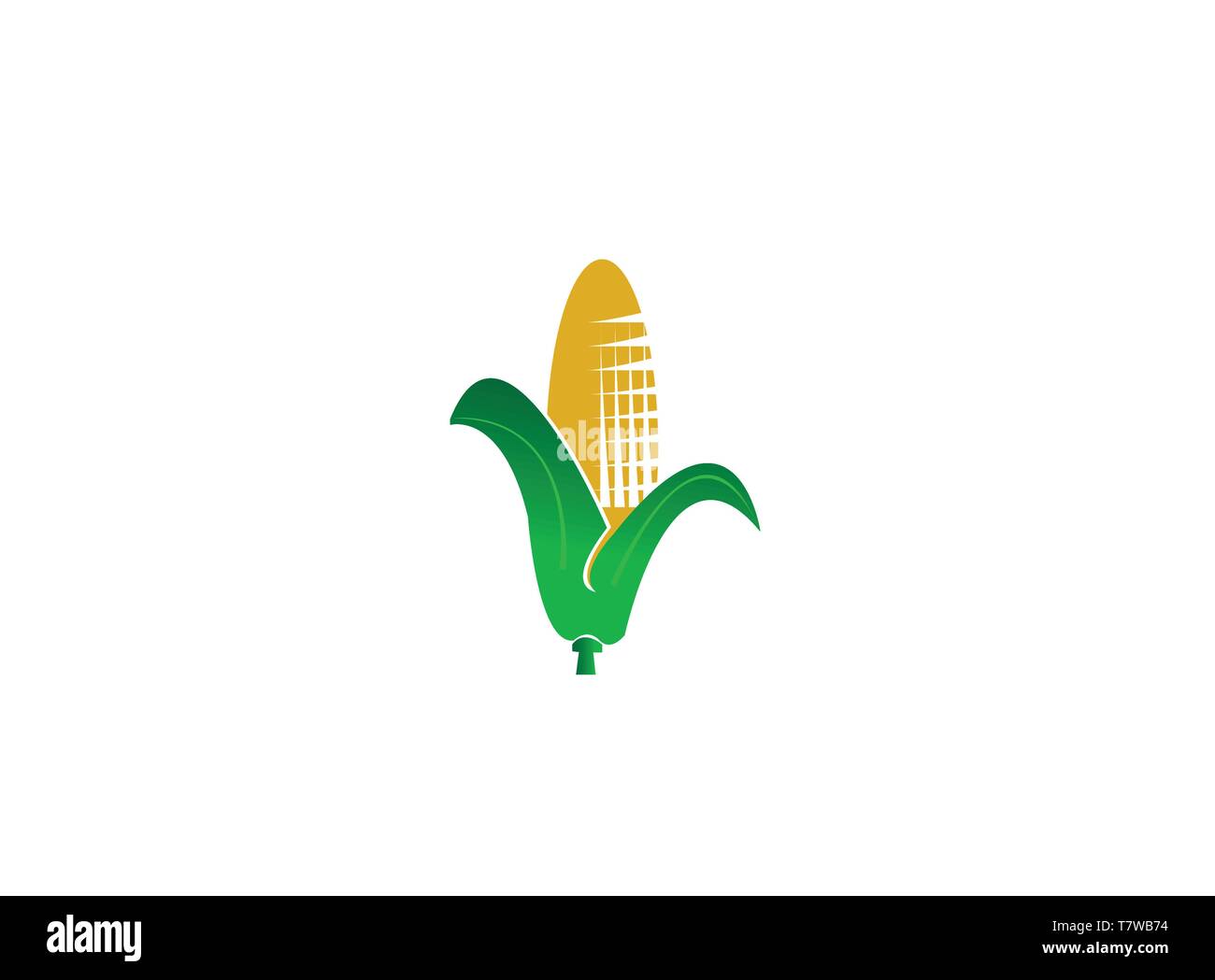 Maize with leaves to make corn for logo design Stock Vector Image & Art ...