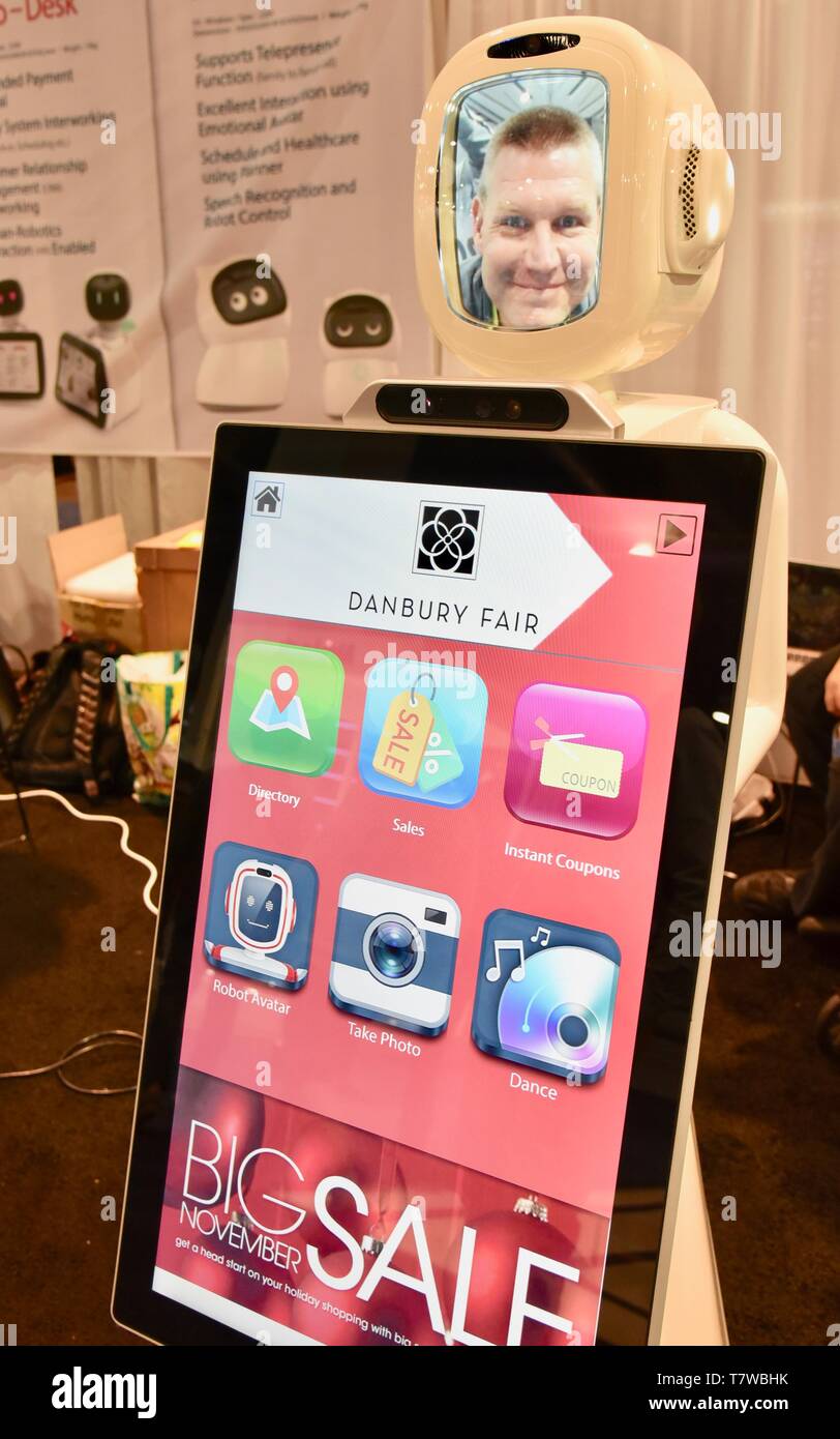 Future Robot interactive kiosk service robots on display at CES ...