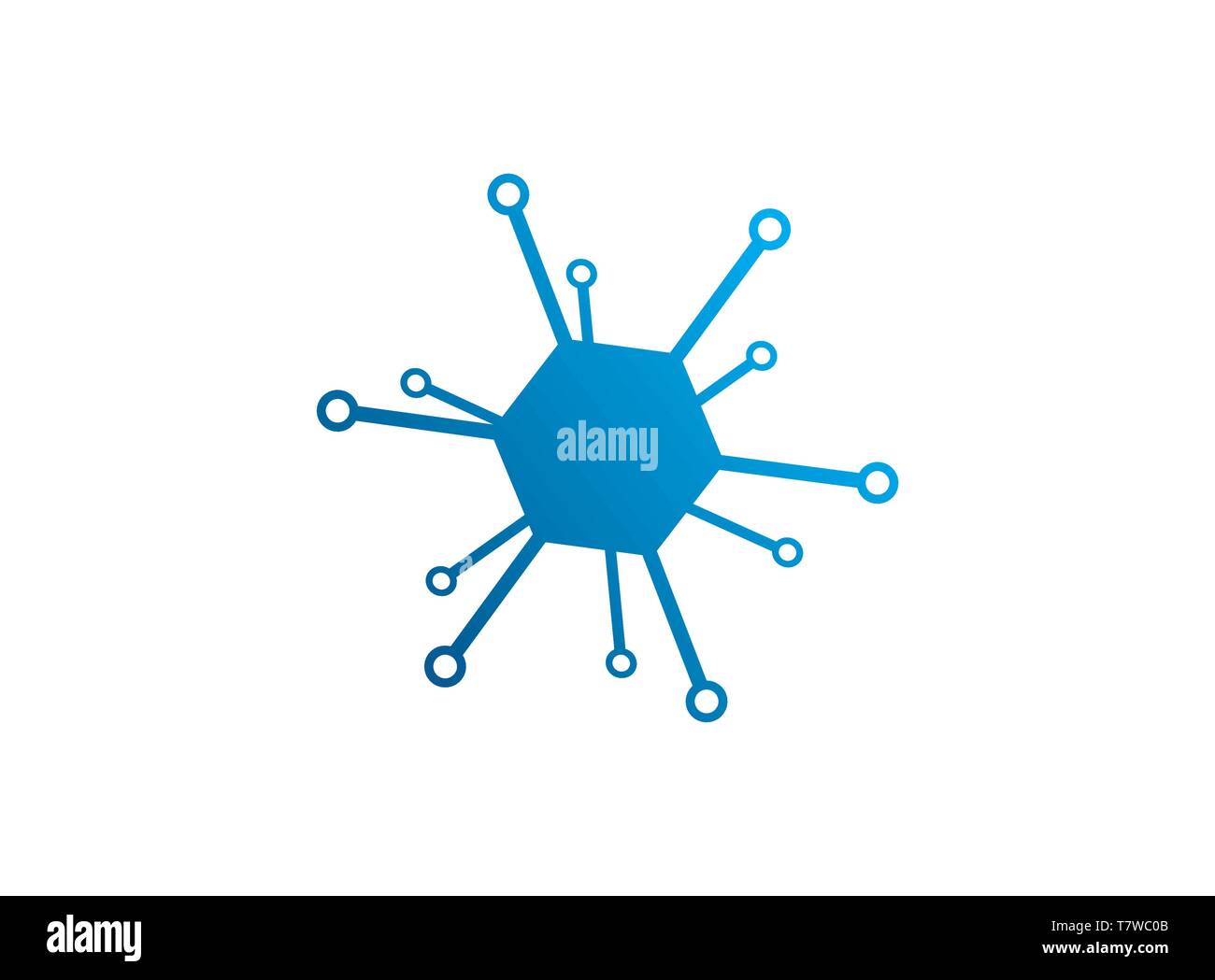 Technology hexagon icon for logo design illustrator, high tech symbol ...