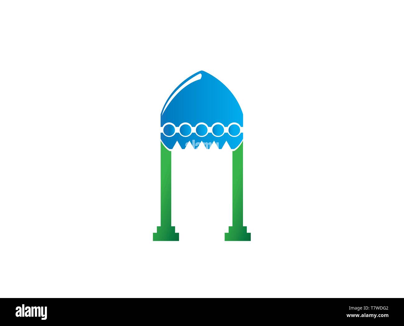 Mosque dome with columns for logo design Stock Vector Image & Art - Alamy