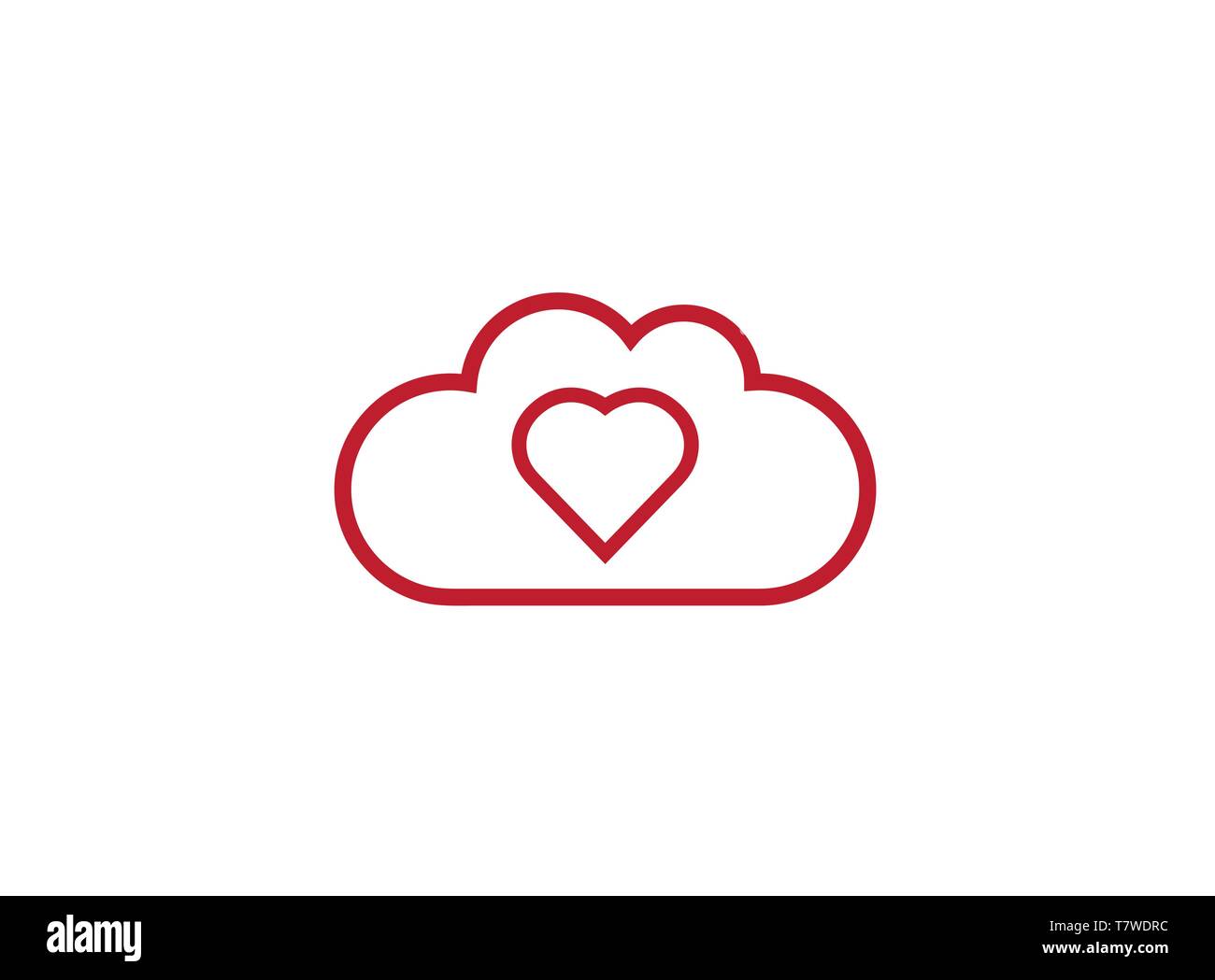 Heart link logo Stock Vector Images - Alamy