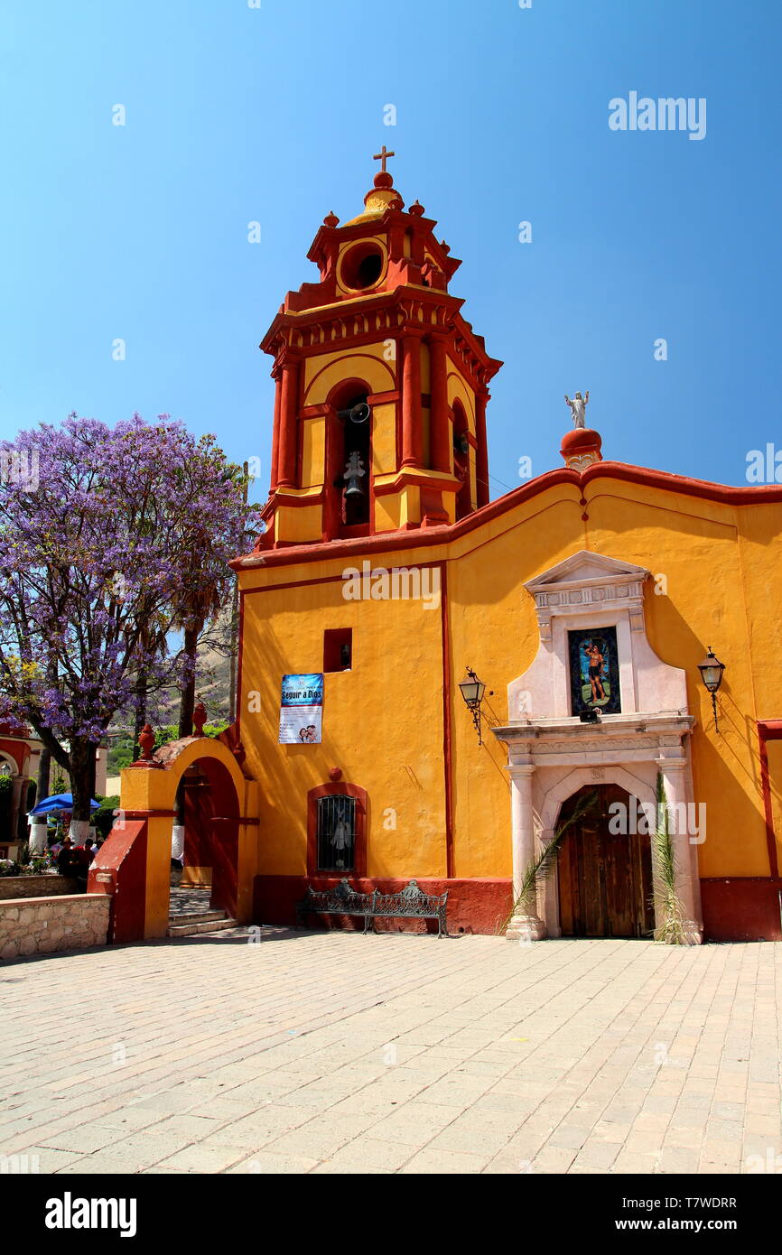 The Cathedral in San Sebastian Bernal, Queretaro, Mexico Stock Photo ...
