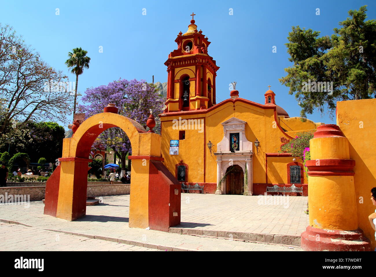 The Cathedral in San Sebastian Bernal, Queretaro, Mexico Stock Photo ...