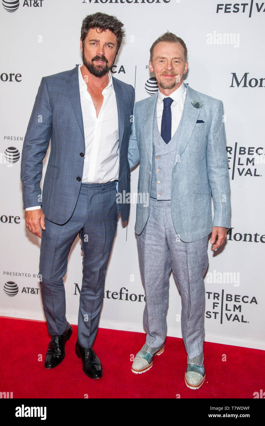 New York, NY - April 29, 2019: Karl Urban, Simon Pegg attend Tribeca TV ...