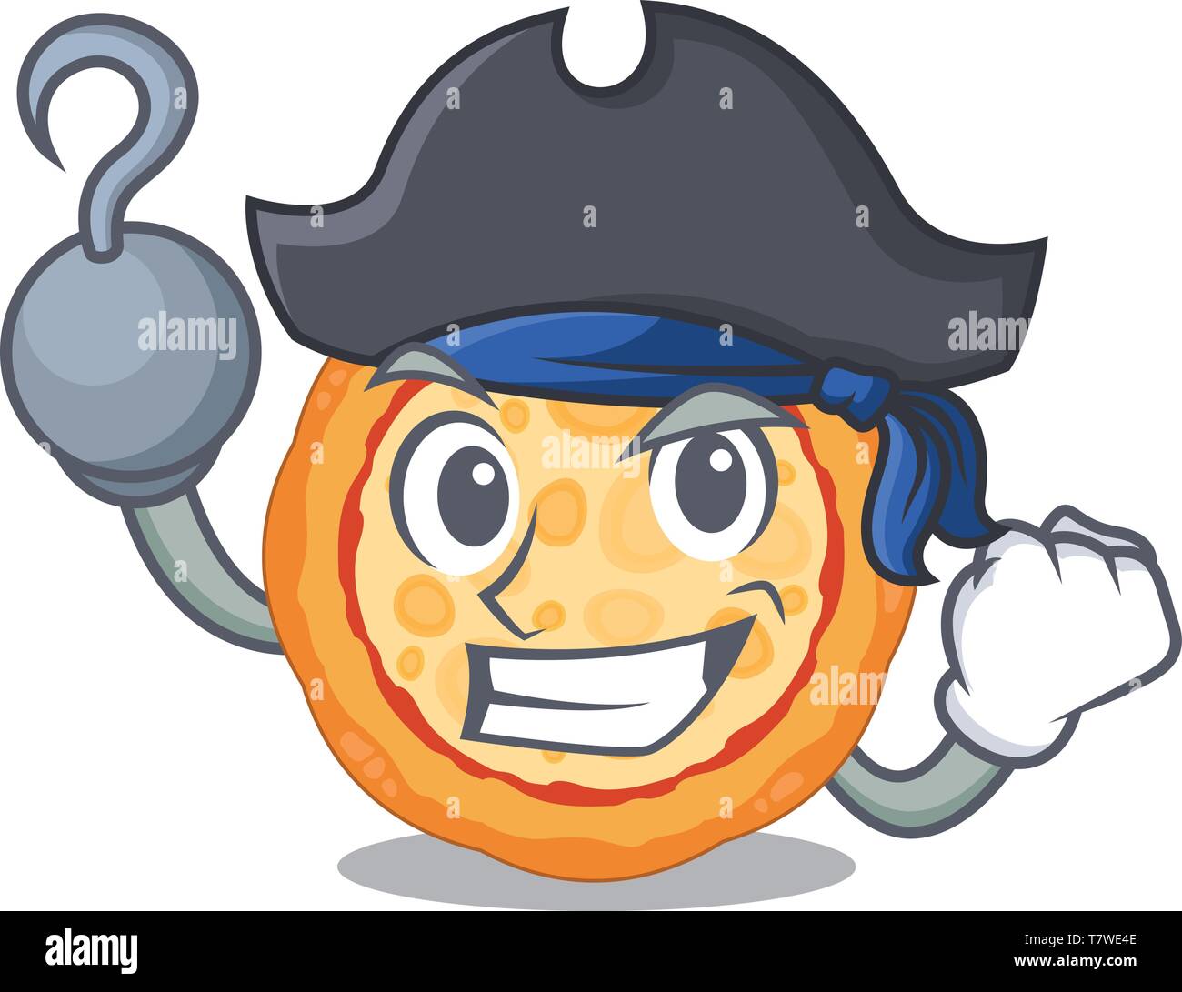 Pirate cheese pizza served on cartoon board Stock Vector Image & Art ...