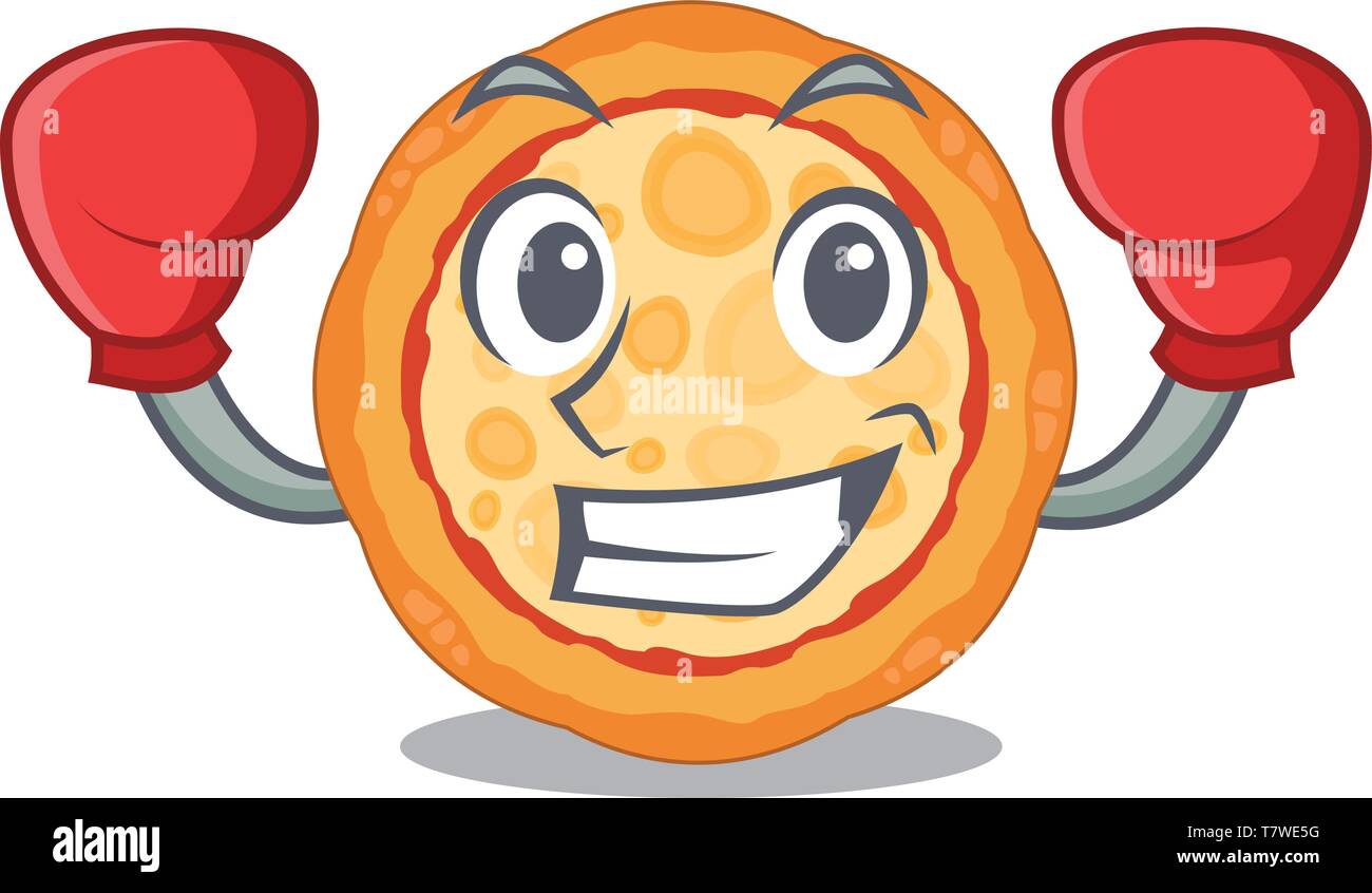 Boxing cheese pizza served on cartoon board Stock Vector Image & Art ...
