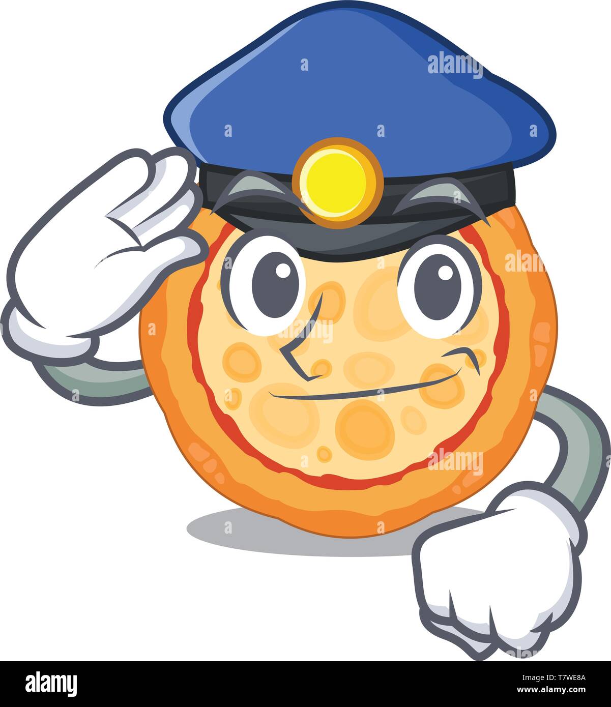 Police cheese pizza served on cartoon board Stock Vector Image & Art ...