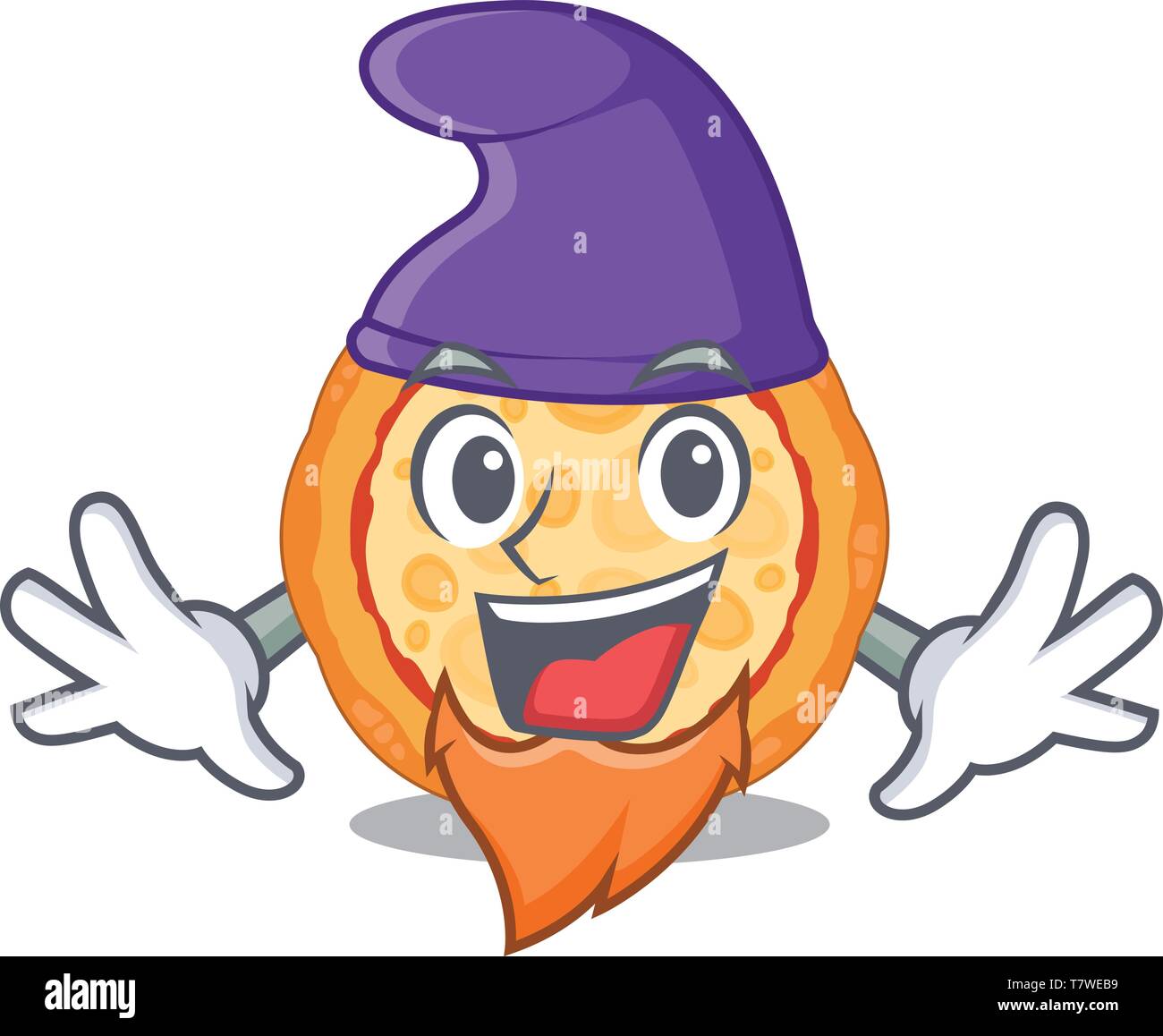 Elf cheese pizza served on cartoon board Stock Vector Image & Art - Alamy