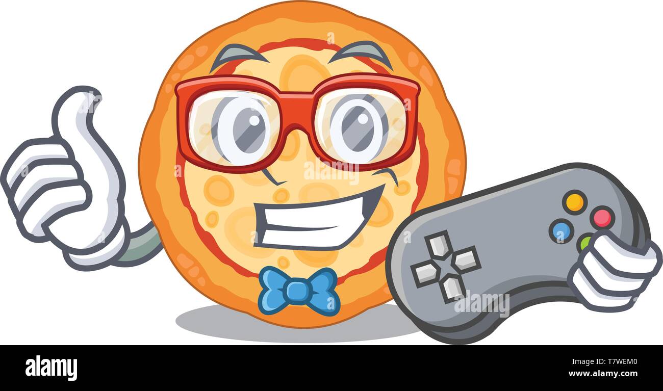 Gamer cheese pizza in the cartoon shape Stock Vector Image & Art - Alamy