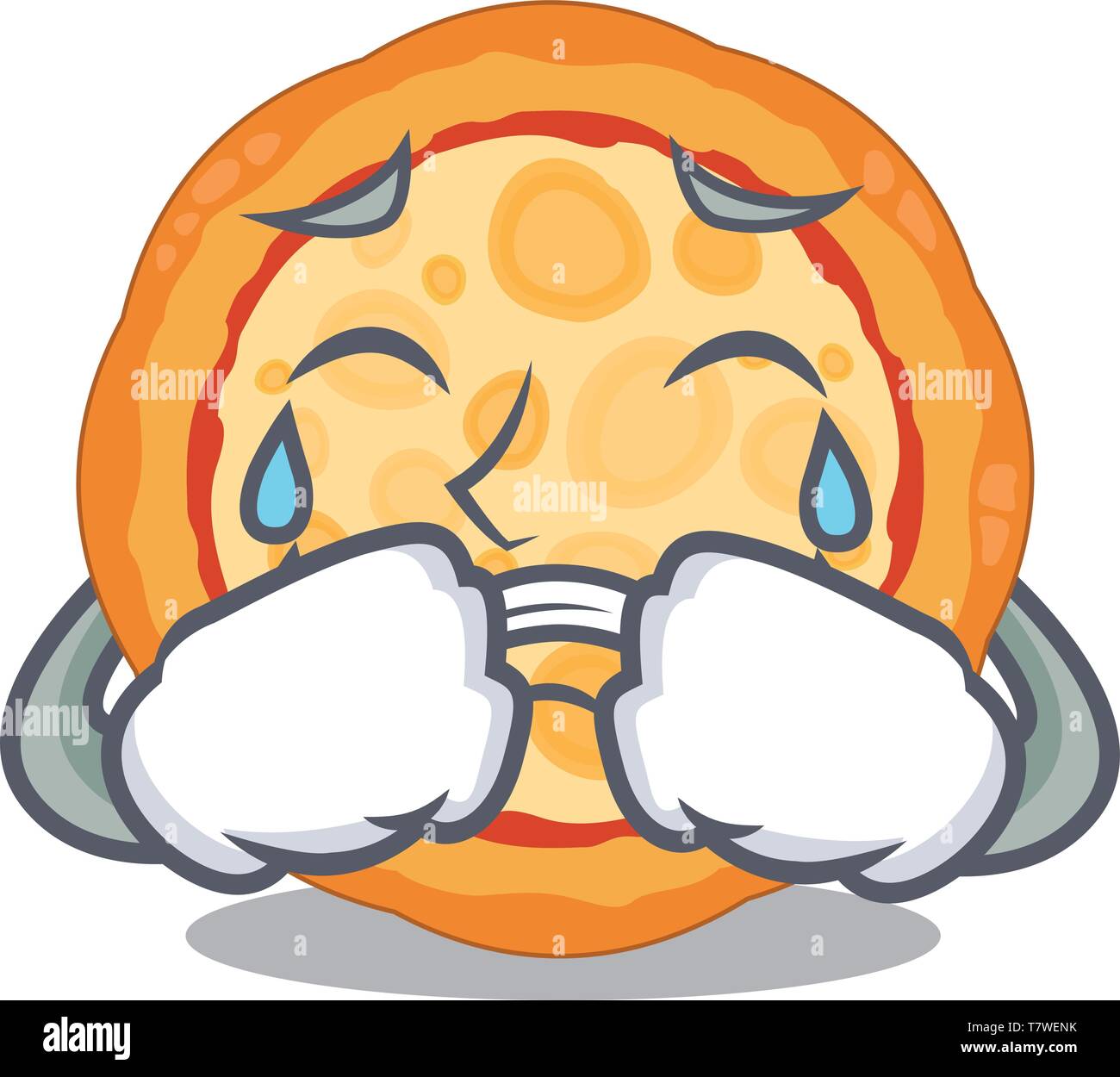 Crying cheese pizza in the cartoon shape Stock Vector Image & Art - Alamy