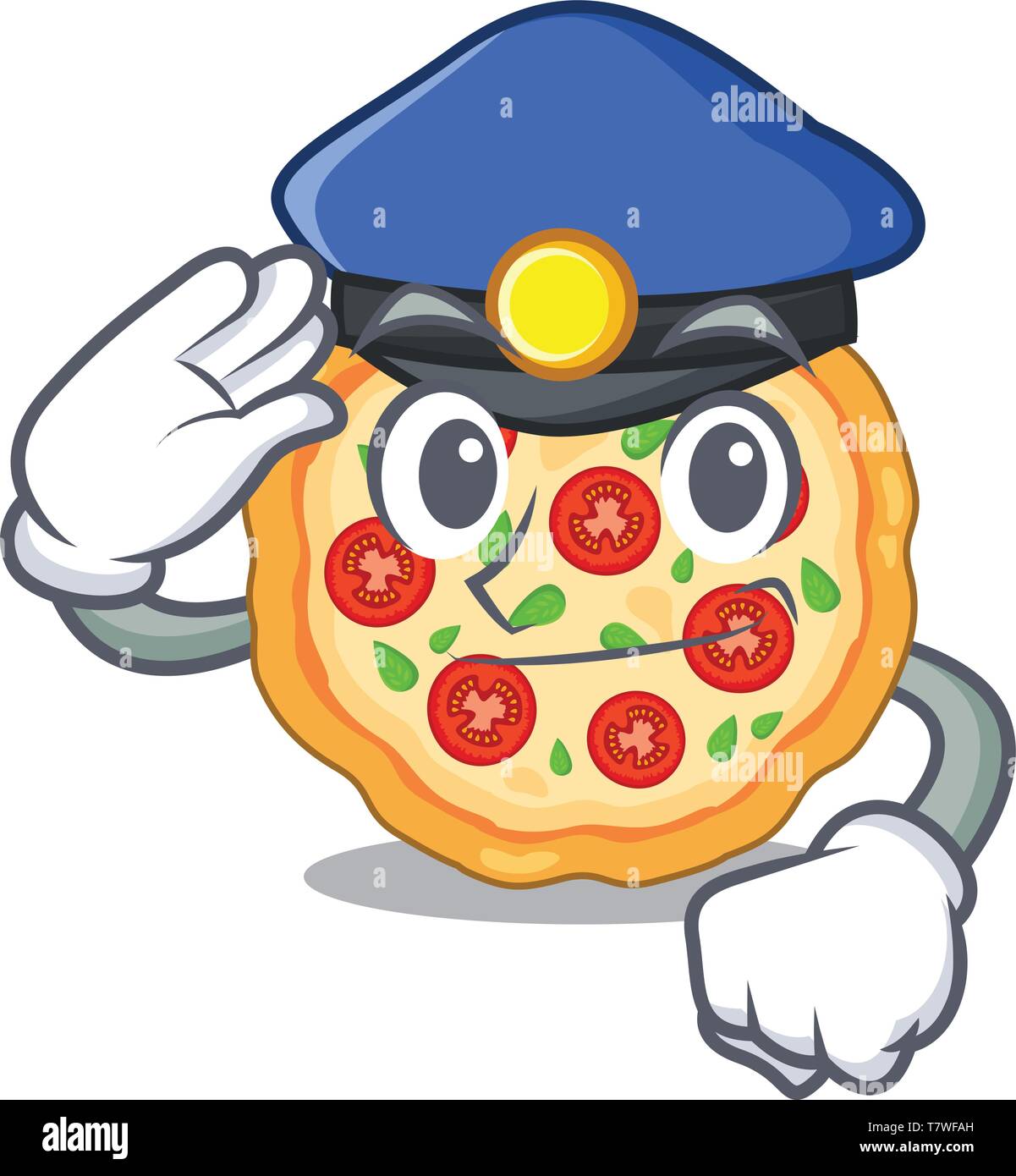 Police margherita pizza in a cartoon oven Stock Vector Image & Art - Alamy