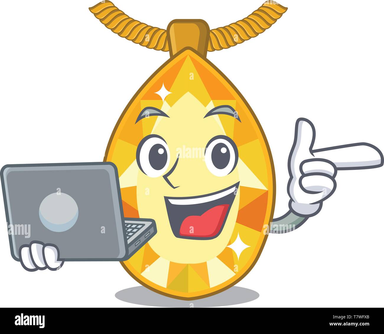 With laptop topaz jewelry in the cartoon box Stock Vector Image & Art ...