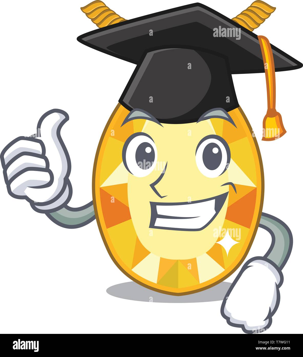 Graduation hat in one Stock Vector Images - Alamy