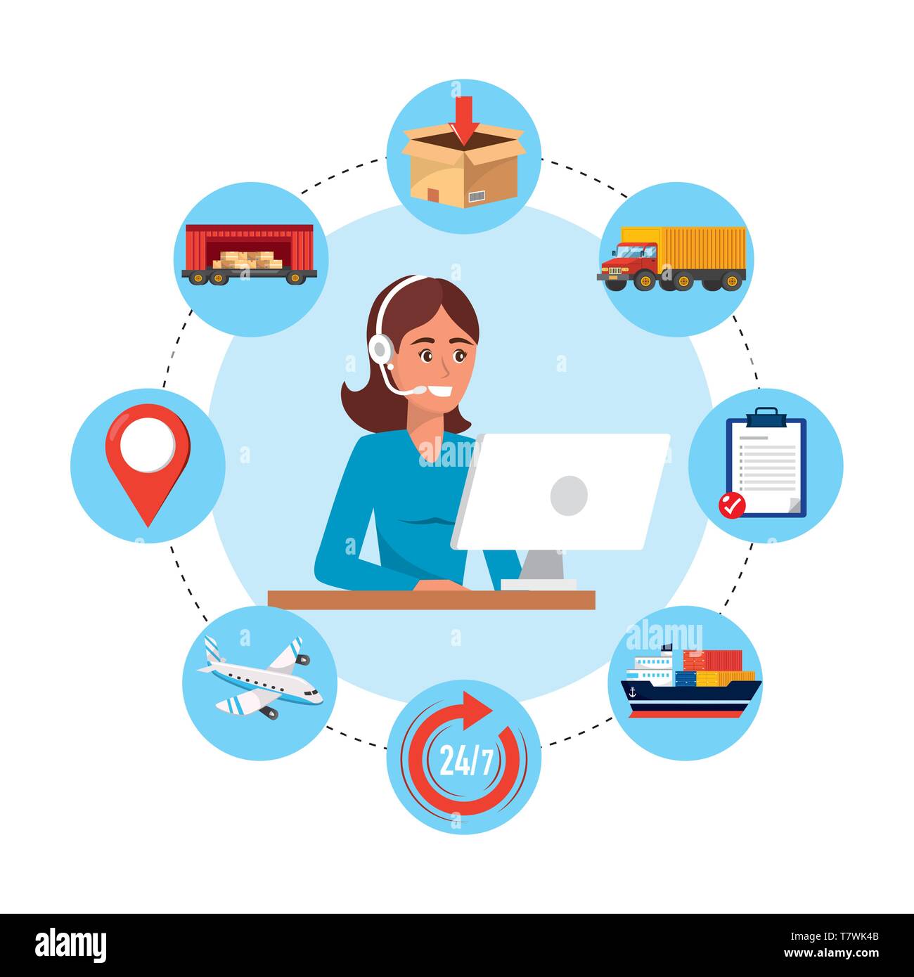 Call Center Agent Vector