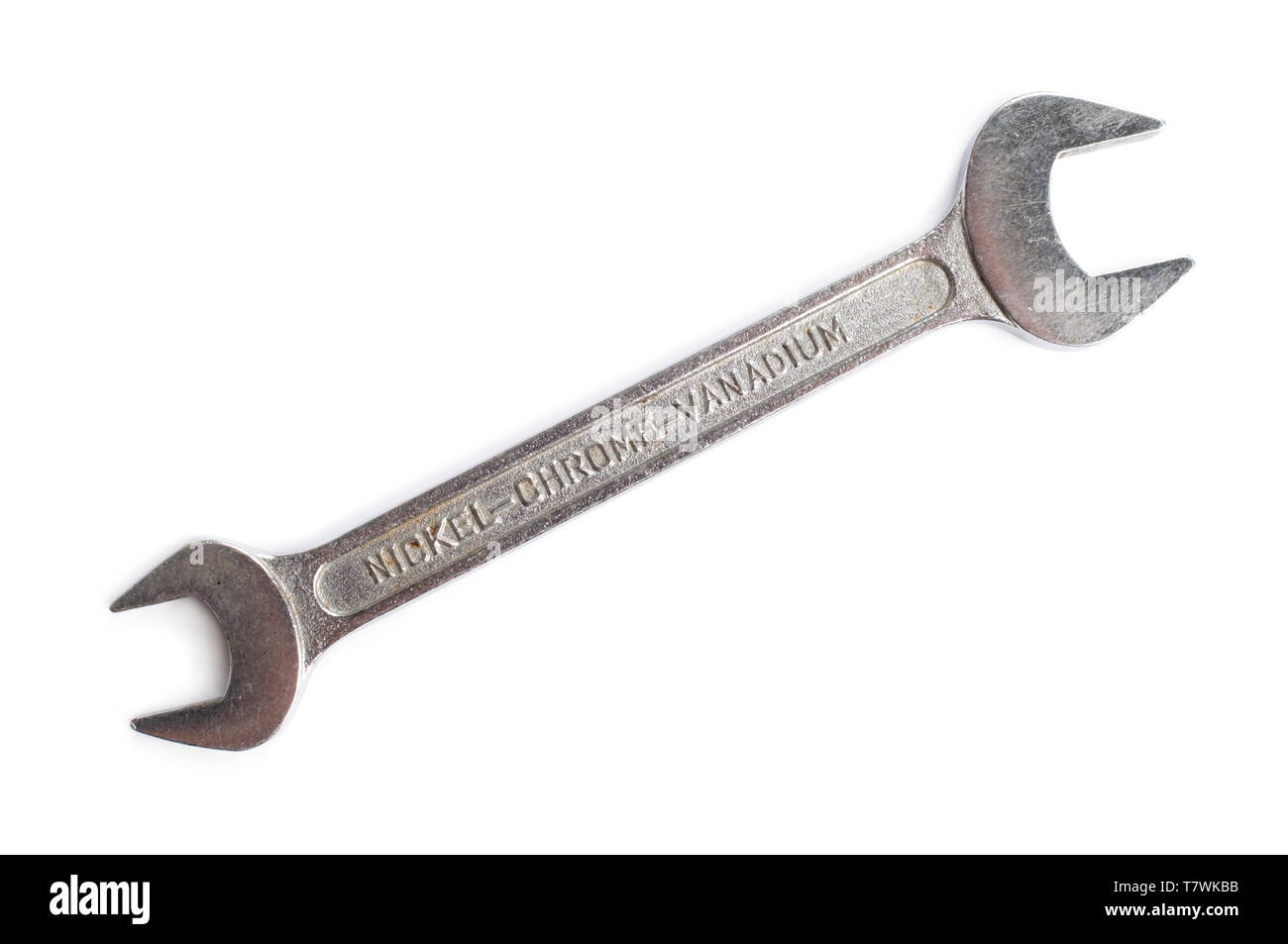 Wrench on white background Stock Photo - Alamy