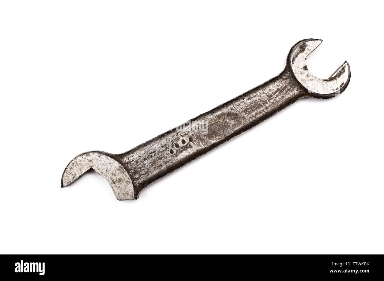Broken wrench on white background Stock Photo - Alamy