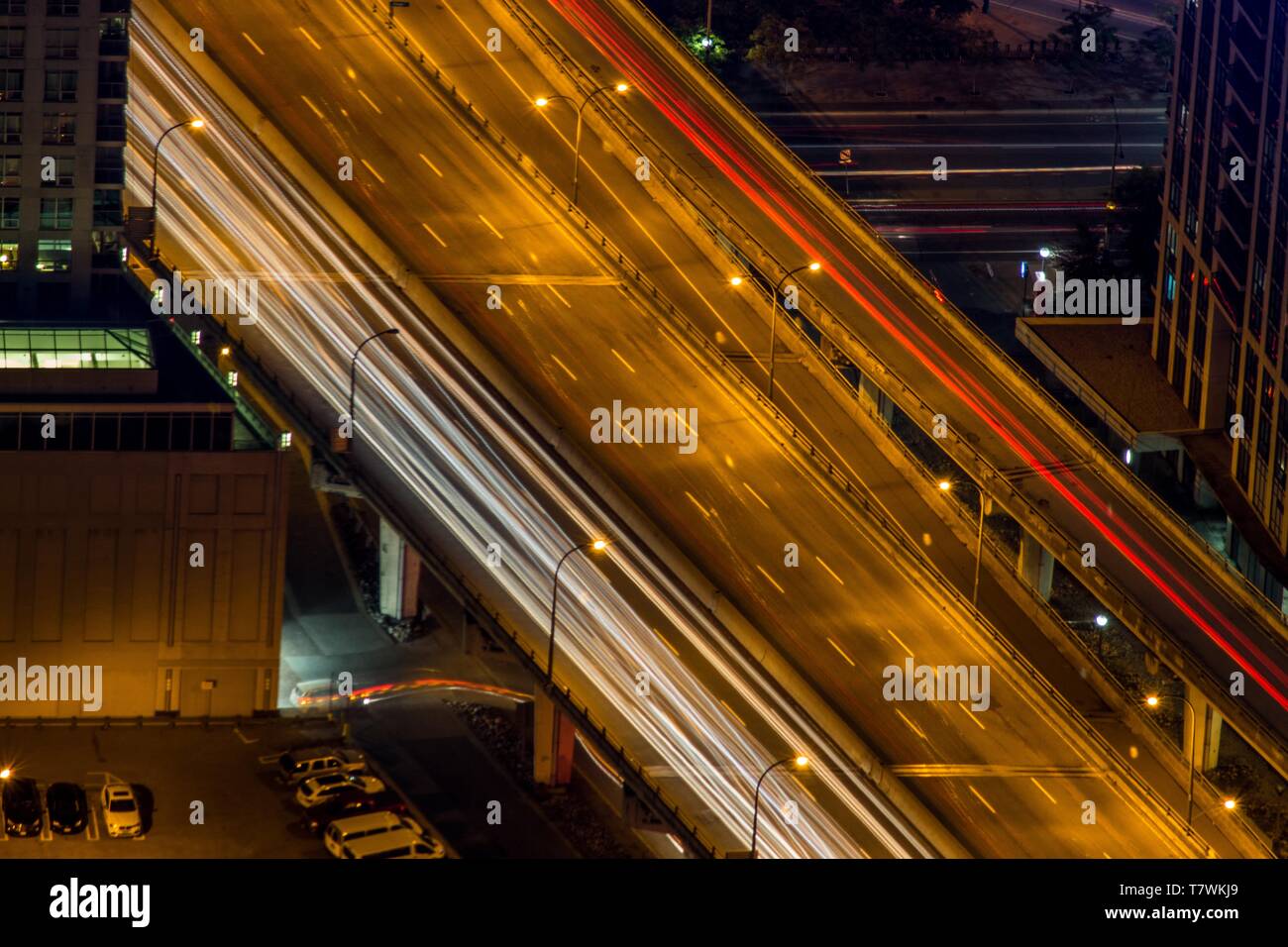 Aerial shot busy highway junction hi-res stock photography and images ...