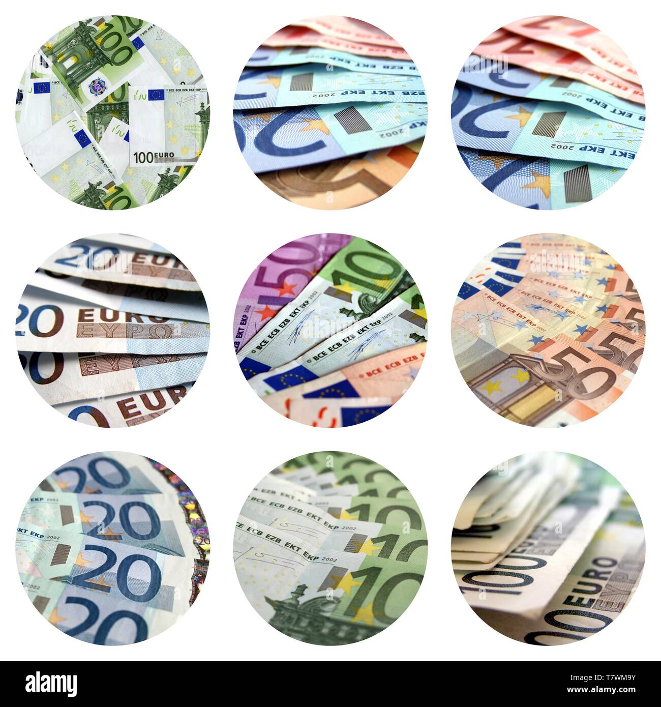 Euro money collage with many bank notes Stock Photo - Alamy