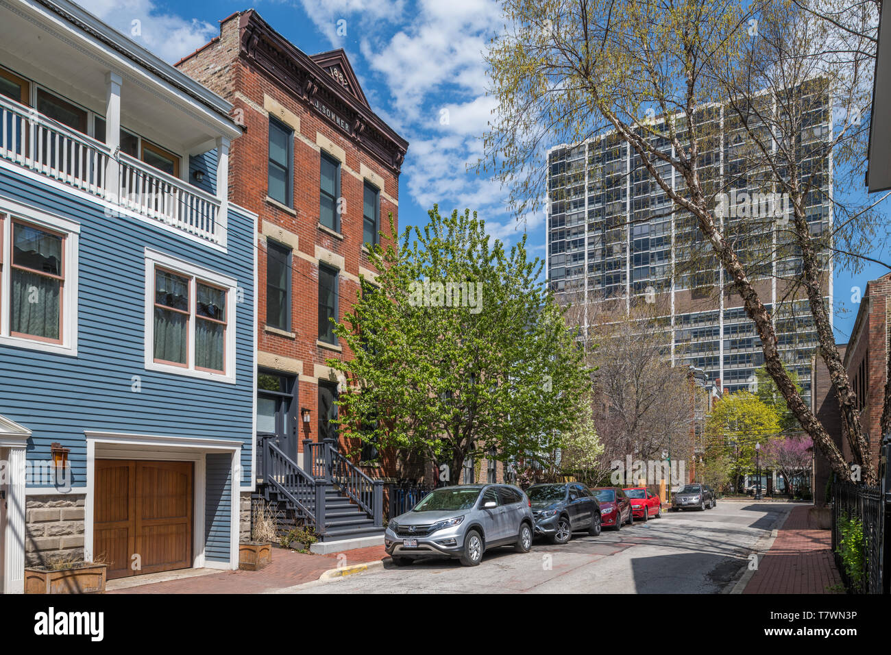 Residential buildings in the Old Town neighborhood Stock Photo - Alamy