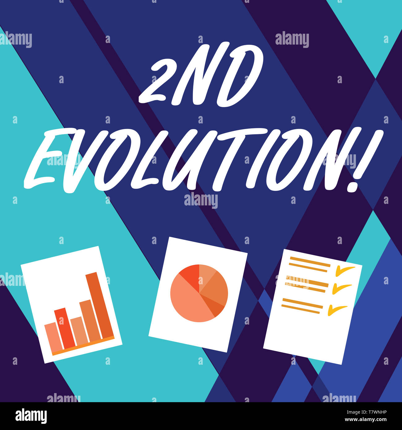 Handwriting text writing 2Nd Evolution. Conceptual photo change in the ...