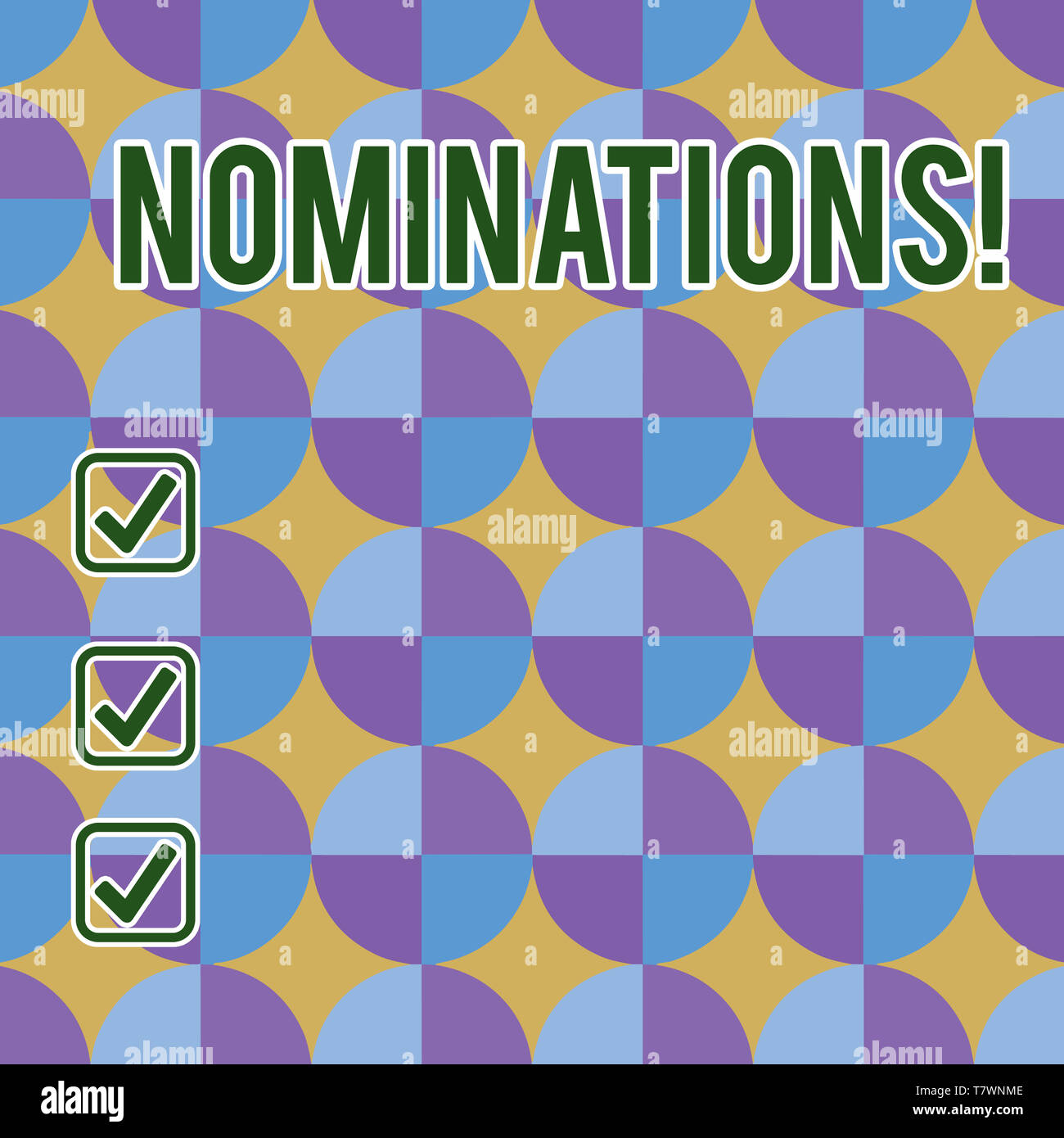 Conceptual hand writing showing Nominations. Concept meaning action of ...