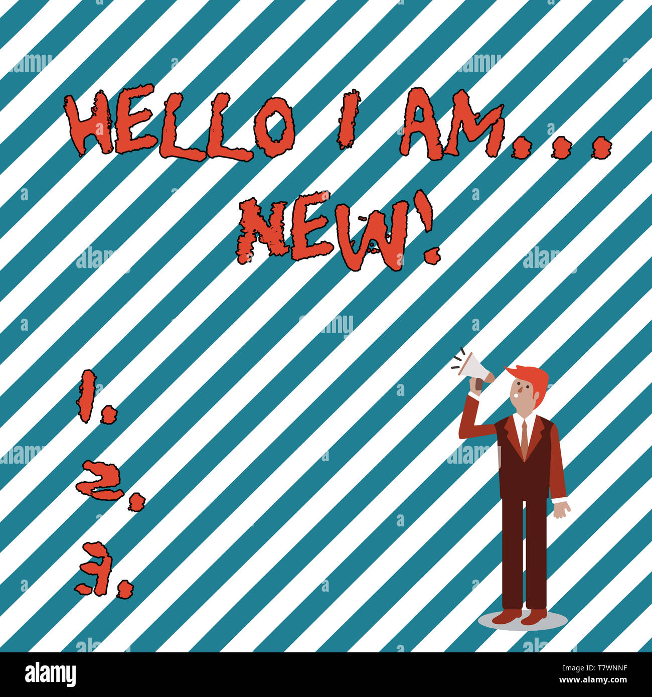 Writing note showing Hello I Am New. Business concept for used as ...