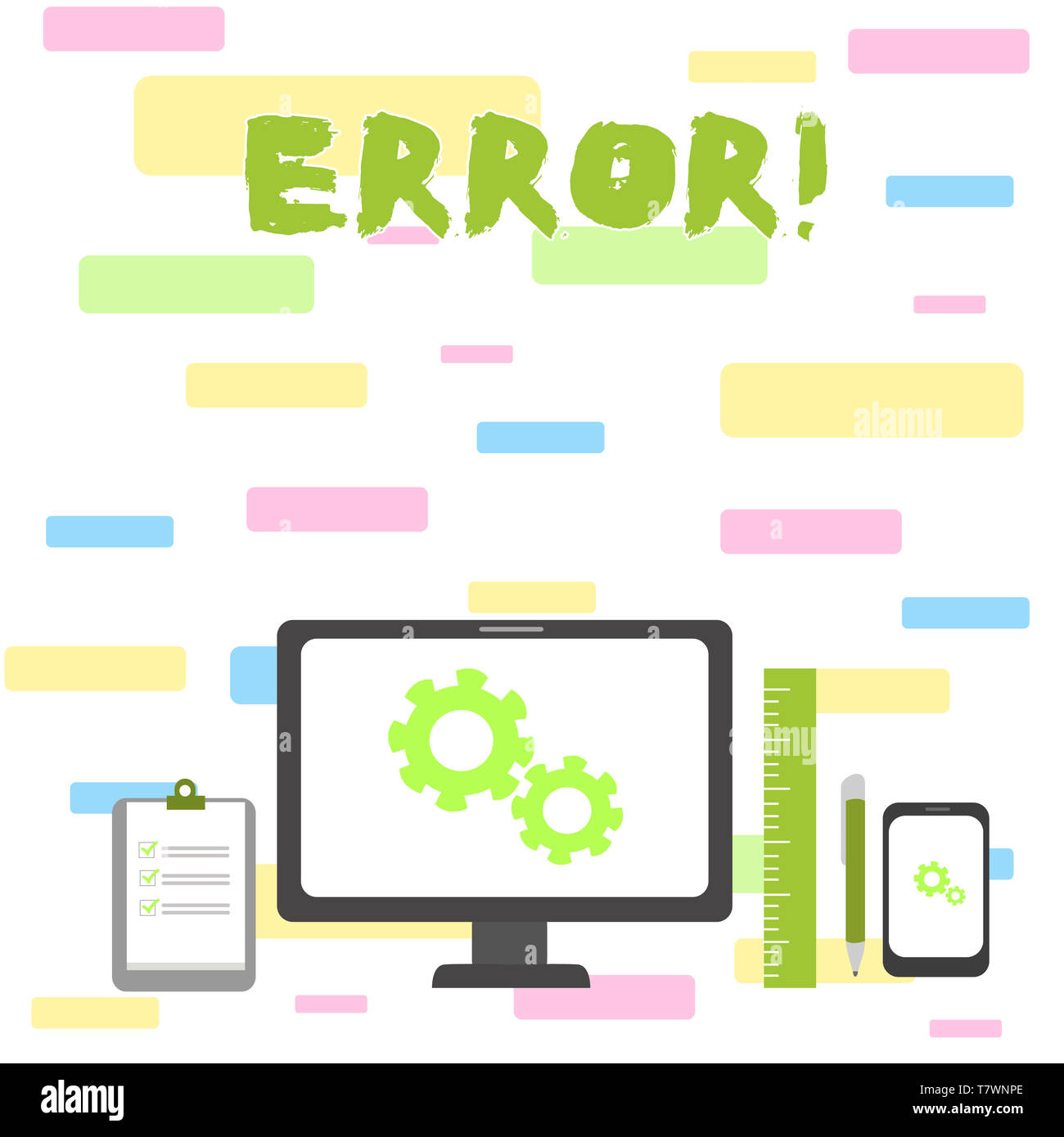 Writing note showing Error. Business concept for state or condition of ...