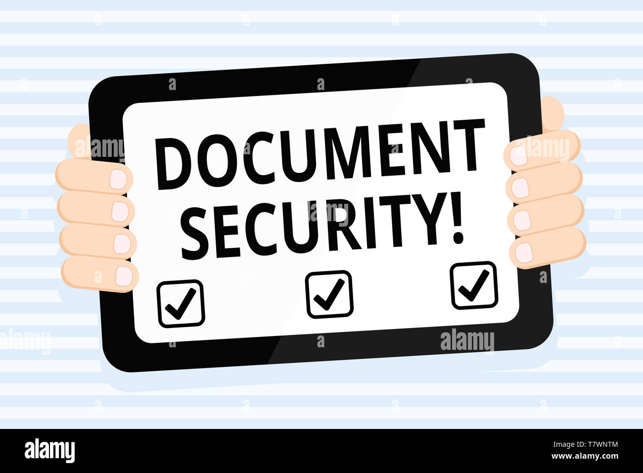 Writing note showing Document Security. Business concept for means in ...