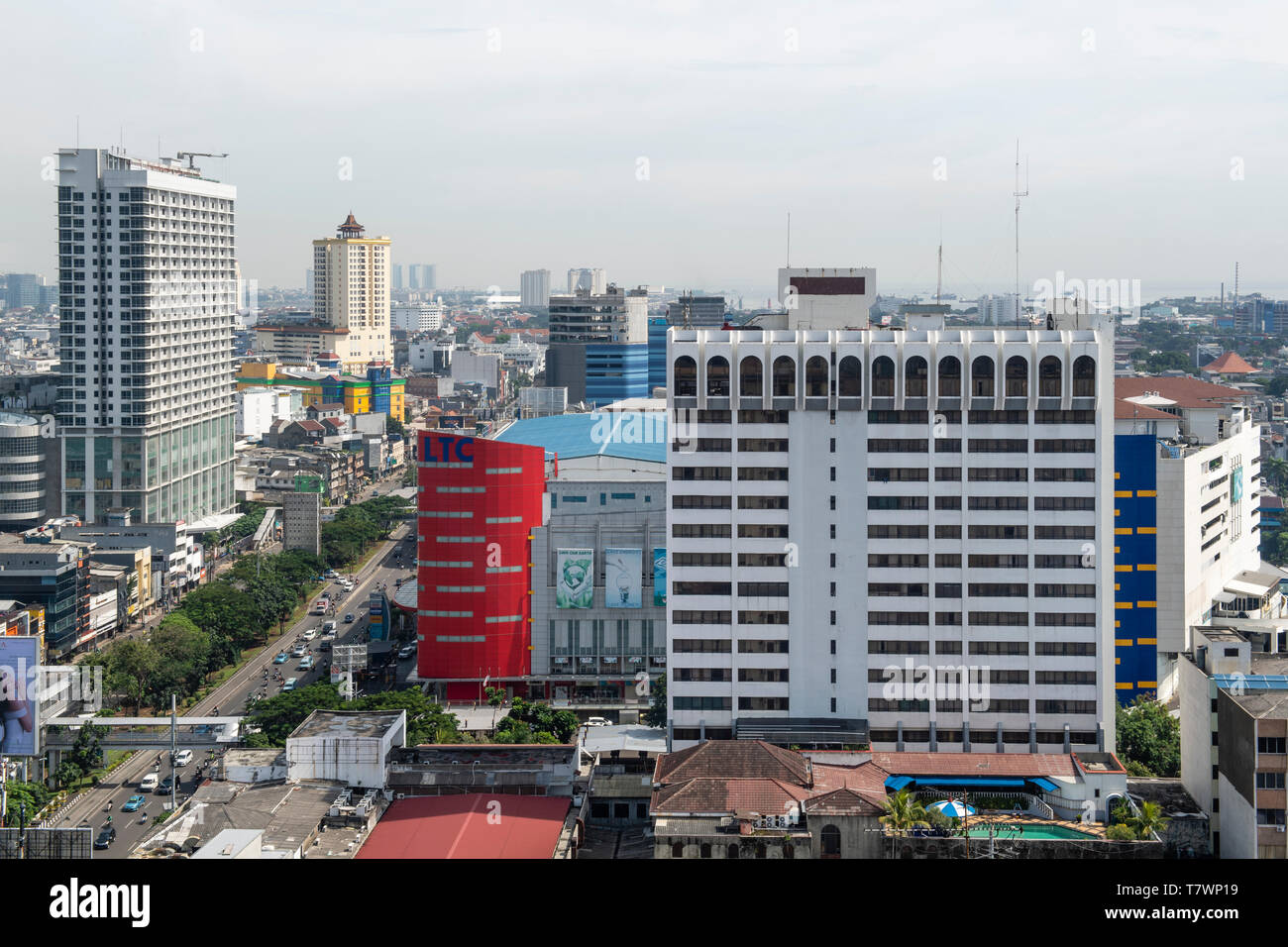 Indonesia, Java, Jakarta, Downtown view from Santika Premiere Hayam ...