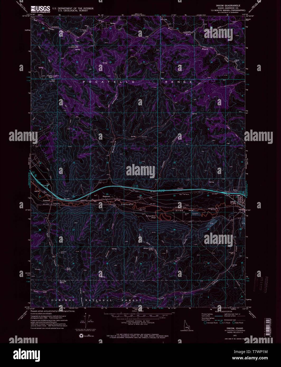 Map of inkom idaho hi-res stock photography and images - Alamy