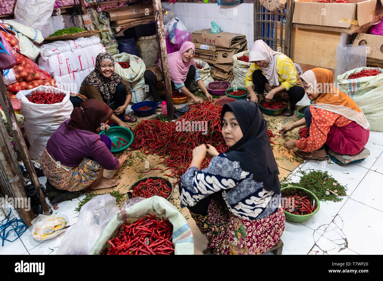 Indonesia, west Sumatra , Padang, Pasar Raya Barat central market Stock ...