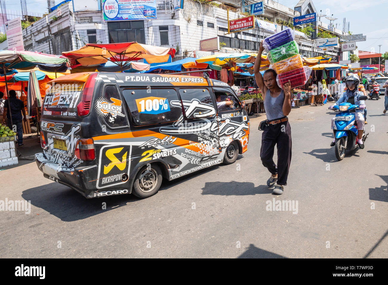 Indonesia, west Sumatra , Padang, Pasar Raya Barat central market Stock ...