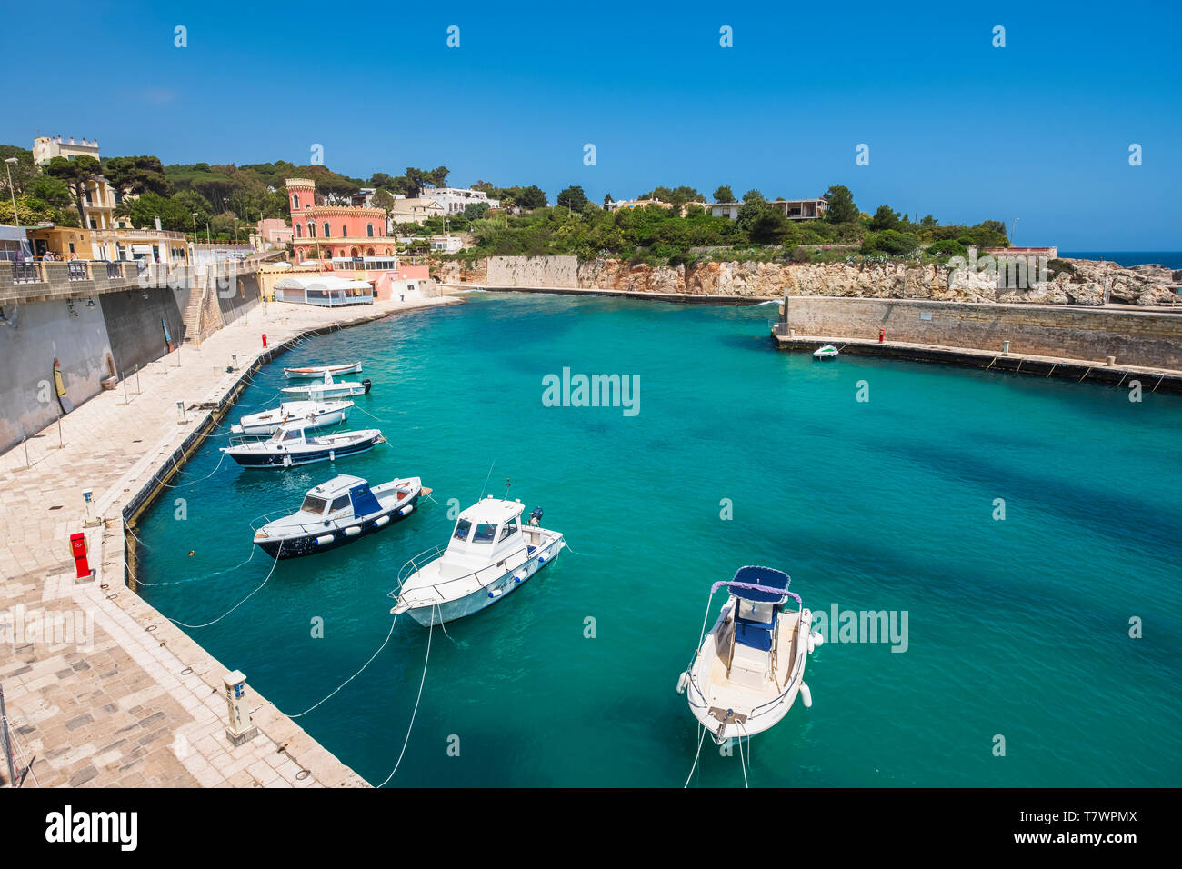 Italy, Apulia, Salento region, Tricase Porto Stock Photo - Alamy