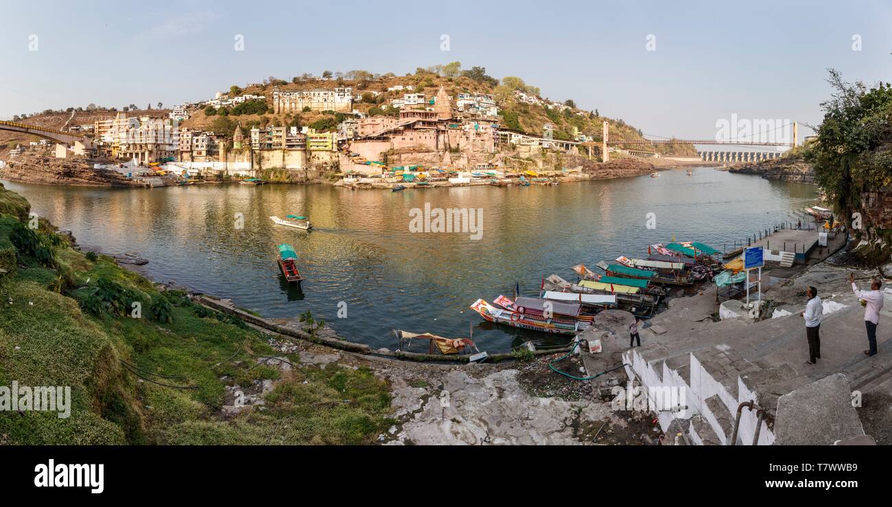 India, Madhya Pradesh, Omkareshwar, Shri Omkareshwar Jyotirlinga temple ... India, Madhya Pradesh, Omkareshwar, Shri Omkareshwar Jyotirlinga temple ...
