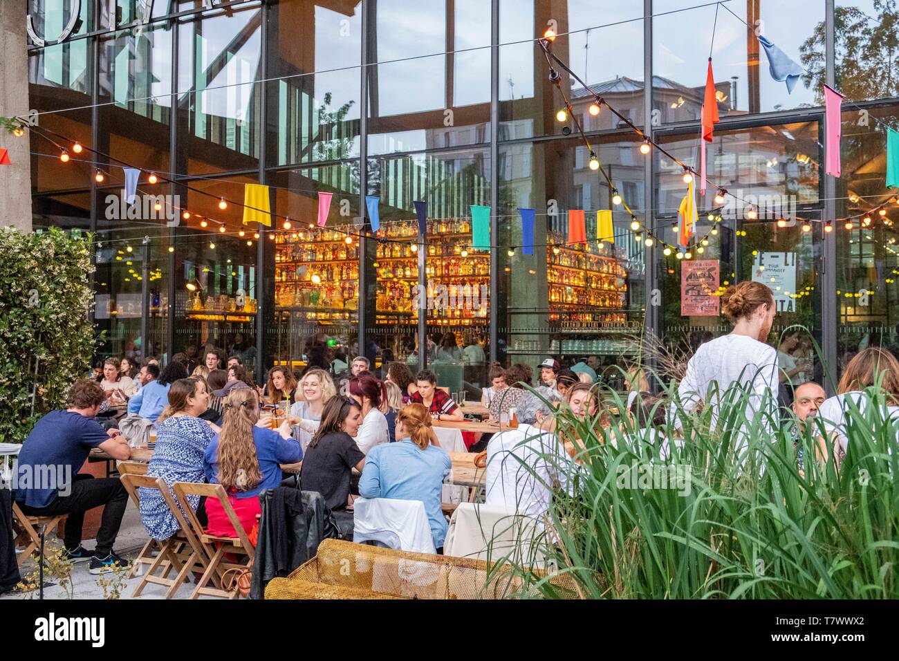 France, Paris, the Felicita, 4.500m2 restaurant hosted in Station F ...