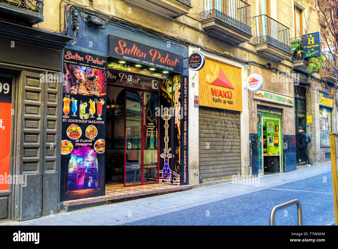 Old street in Madrid, Spain. Architecture and landmark of Madrid ...