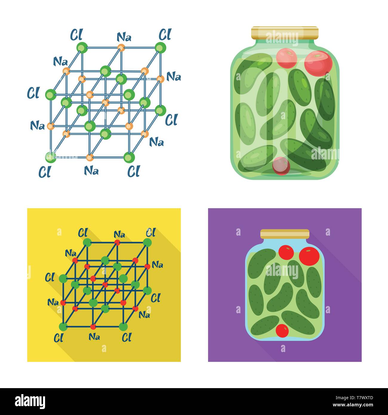 Salt cucumbers Stock Vector Images - Alamy