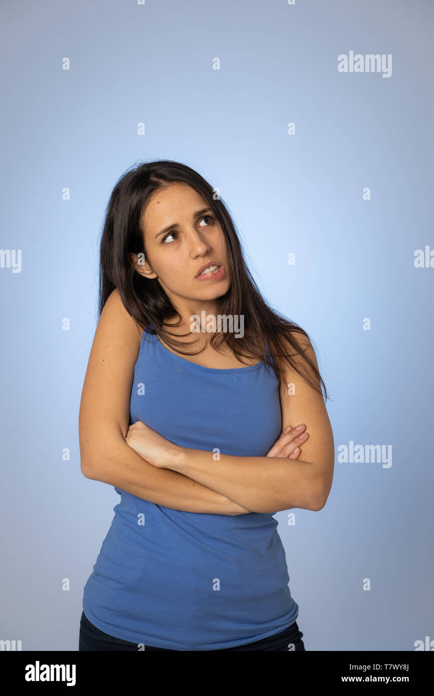 Uncomfortable unhappy hi-res stock photography and images - Alamy