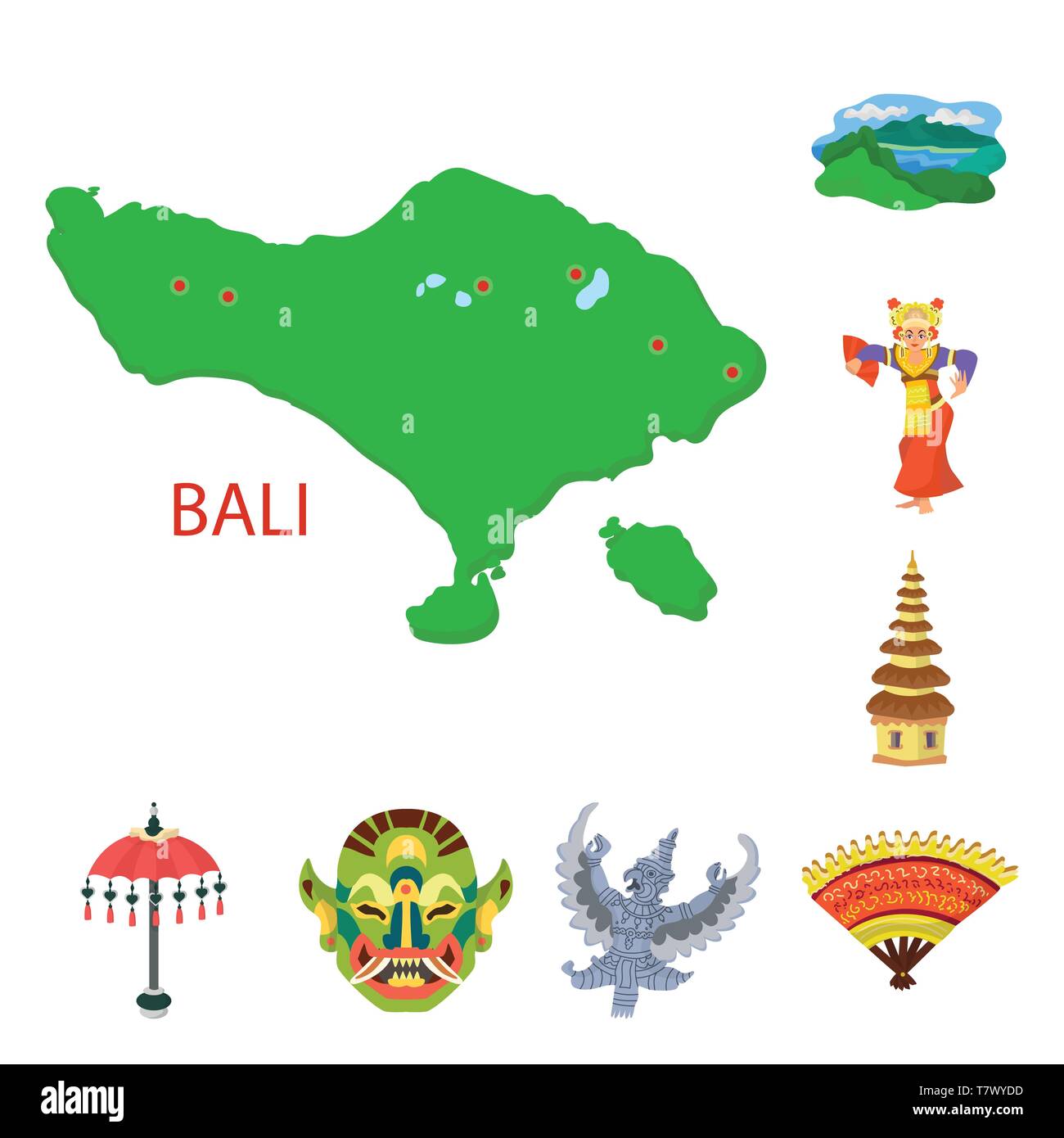 Hindu balinese water temple Stock Vector Images - Alamy