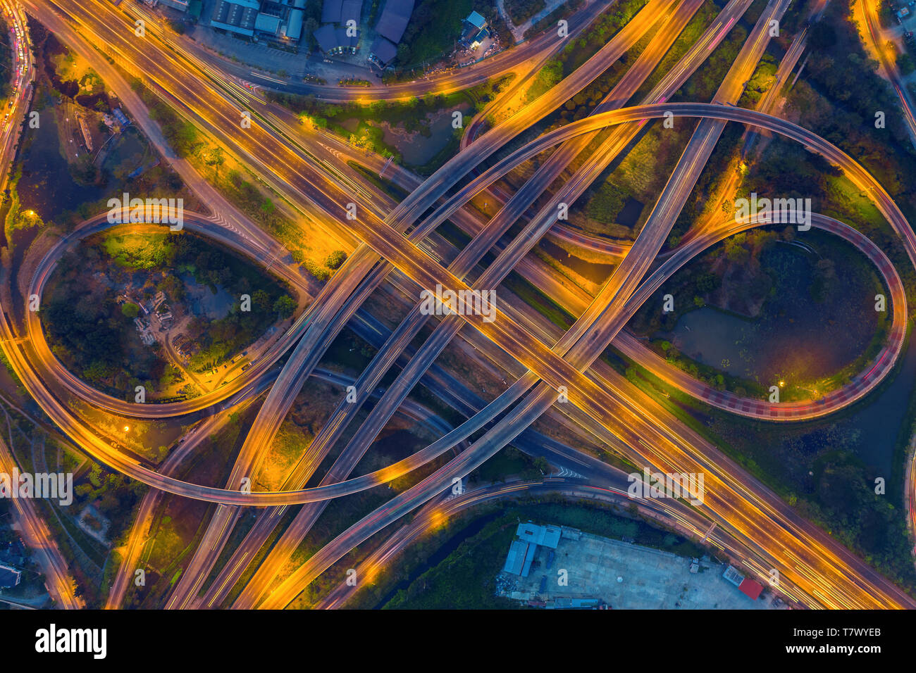 Roundabout junctions hi-res stock photography and images - Alamy