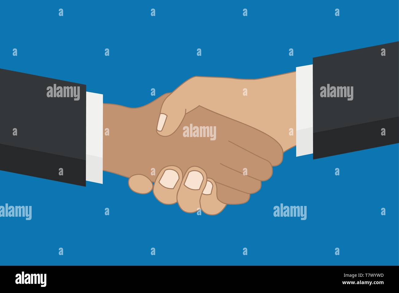 Handshake vector hi-res stock photography and images - Alamy