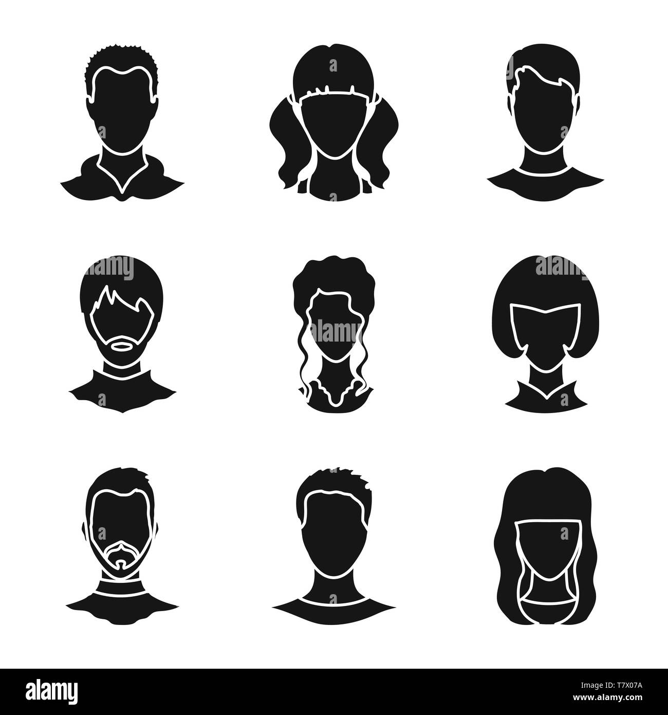 Vector Design Of Character And Profile Icon Set Of Character And Dummy Stock Symbol For Web