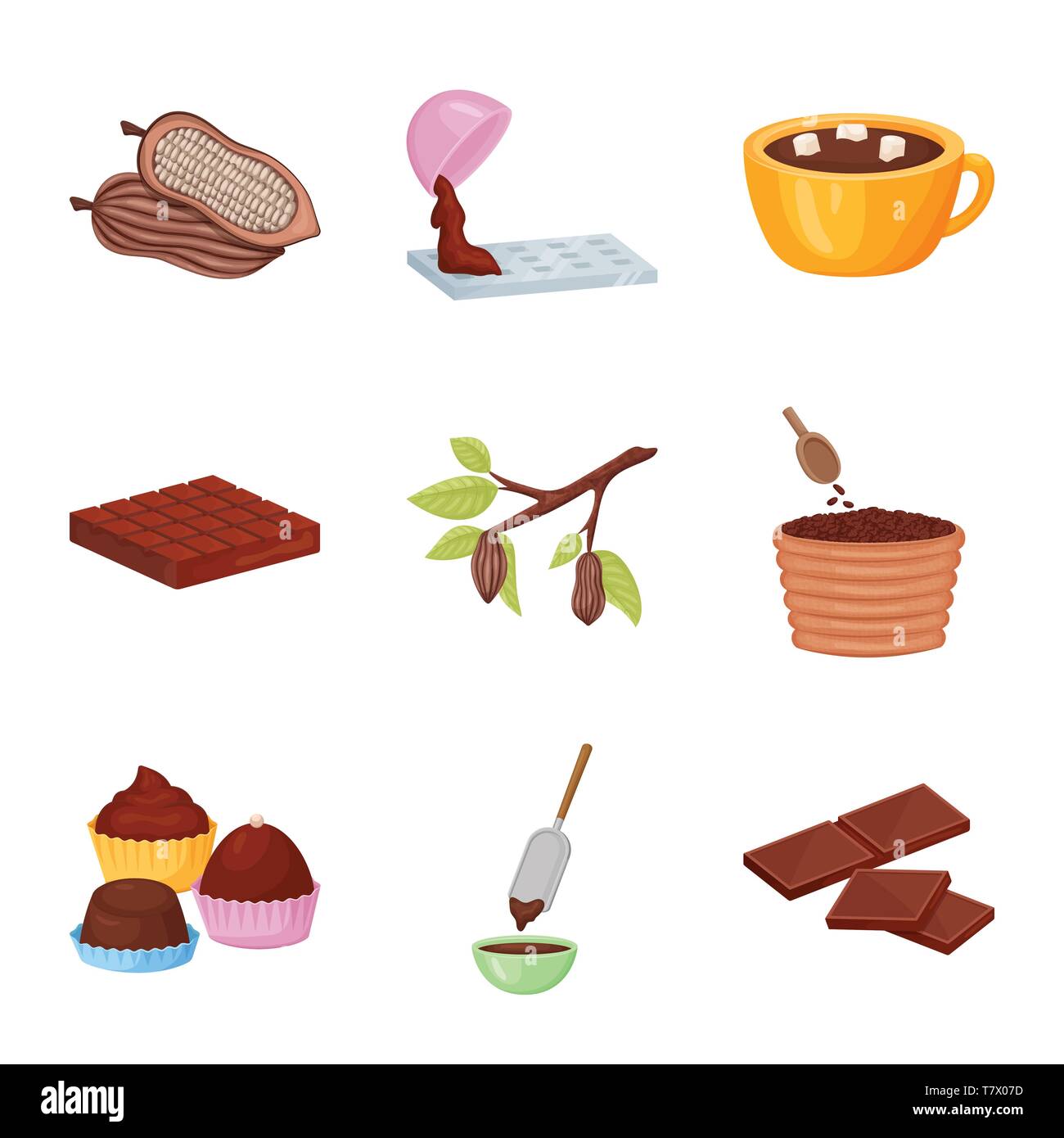 Seed cake piece chocolate Stock Vector Images - Alamy